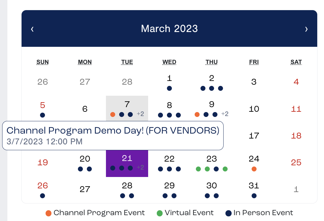 About the Industry Calendar